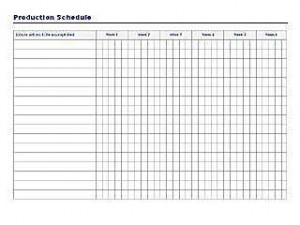 production-schedule | Word Templates for Free Download