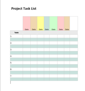 Project Task Assignment Template 04 | Word Templates for Free Download