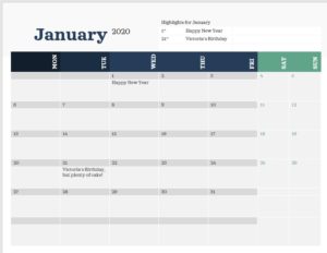 Calendar-Template-2020 | Word Templates for Free Download