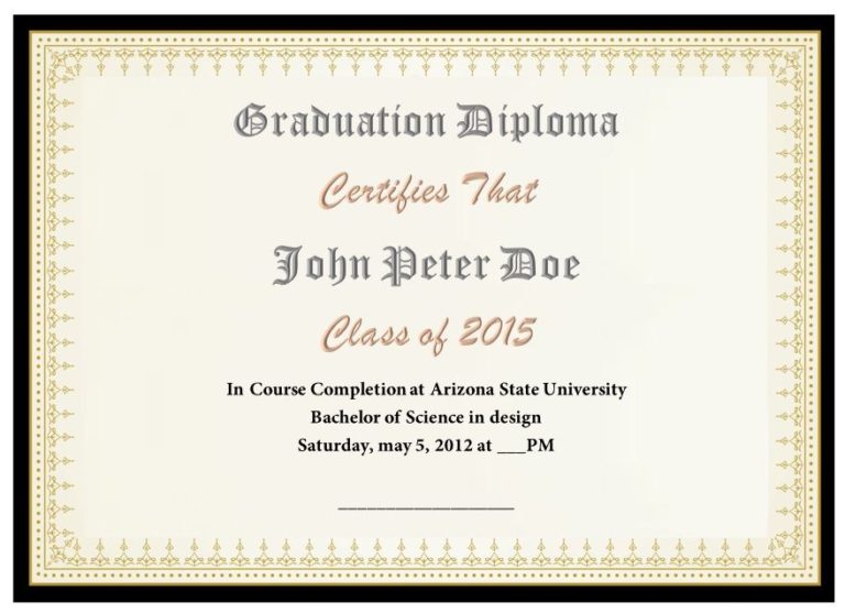 Diploma Certificate Template 12 | Word Templates for Free Download