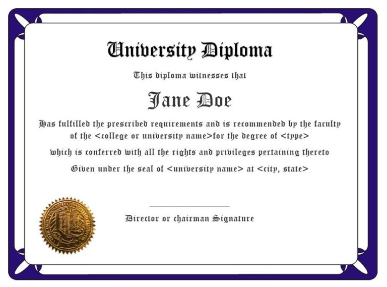 Diploma Certificate Template 13 | Word Templates for Free Download