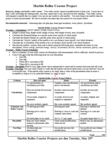 Grading Rubric Template 15 | Word Templates for Free Download